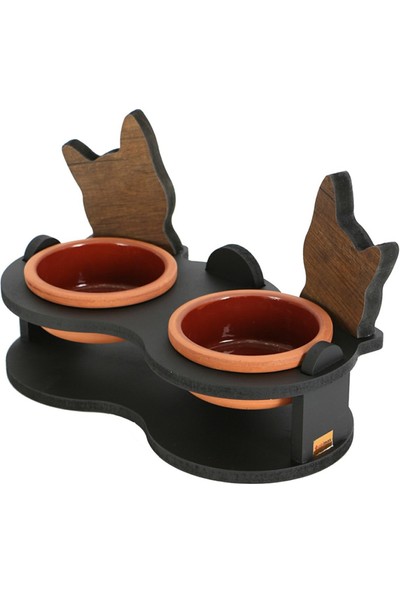 Hobimax Ahşap, Sırlı Çömlek Kaseli (Organik) Kedi Mama ve Su Kabı Hobimax Ahşap, Sırlı Çömlek Kaseli (Organik) Kedi Mama ve Su Kabı