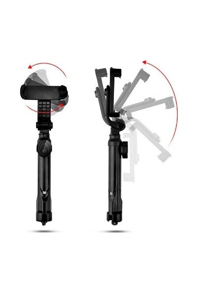 Twinix 3'ü 1 Arada Tripod Selfie Çubuğu LED Işık Kablosuz Tripod Bluetooth Telefon Standı Twinix 3'ü 1 Arada Tripod Selfie Çubuğu LED Işık Kablosuz Tripod Bluetooth Telefon Standı