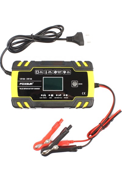 AuvCamera Foxsur LCD Ekranlı 12V 24V Motosiklet ve Araba Akü Şarj Cihazı (Yurt Dışından)