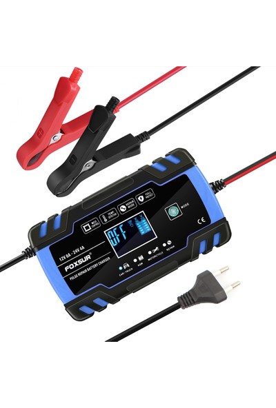Foxsur 12V 24V LCD Ekranlı Araç Şarj Cihazı (Yurt Dışından)