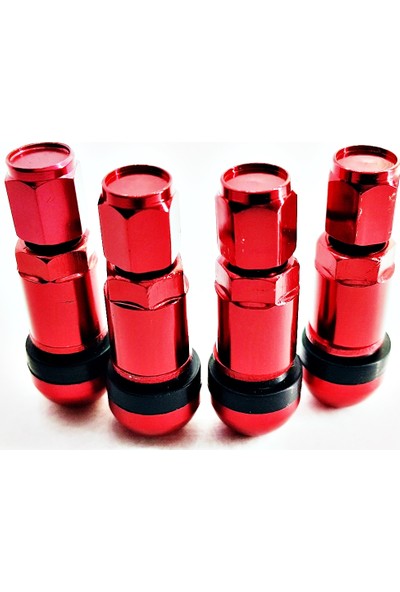 Çankaya Aksesuar Kırmızı Renkli Çelik Sibop Seti 4 Adet Çankaya Aksesuar Kırmızı Renkli Çelik Sibop Seti 4 Adet