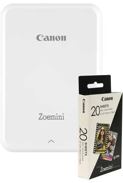 Canon Zoemini Beyaz Fotoğraf Yazıcısı + Fotoğraf Kağıdı (20'li) Seti (Canon Eurasia Garantili) Canon Zoemini Beyaz Fotoğraf Yazıcısı + Fotoğraf Kağıdı (20'li) Seti (Canon Eurasia Garantili)