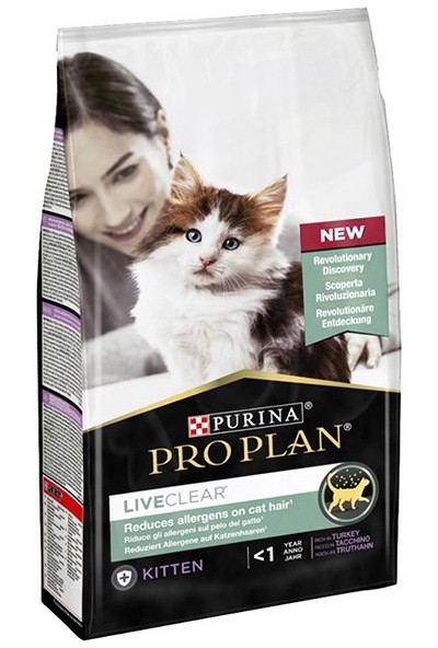 Pro Plan Liveclear Yavru Kedi Maması Hindili 1.4 kg