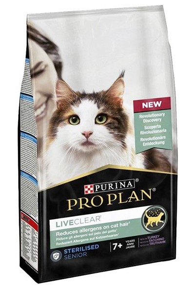 Pro Plan Liveclear Kısırlaştırılmış Yaşlı Kedi Maması Hindili 1,4 kg