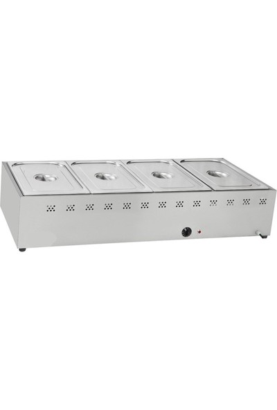 Karacasan Endüstriyel Tip Elektrikli Set Üstü 4 Gözlü Sos Benmari