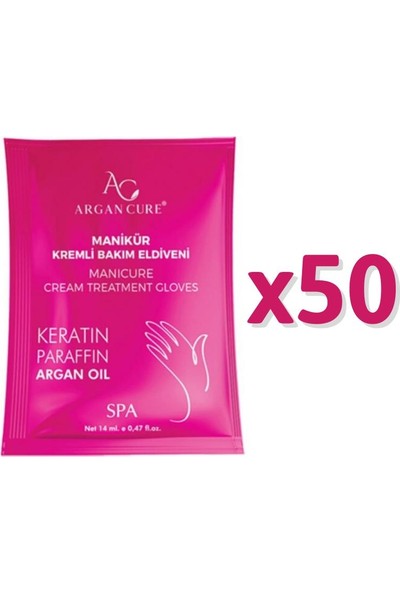 Argan Cure Manikür Bakım Eldiveni 50 Adet