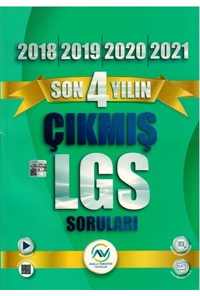 Av Akıllı Versiyon Yayınları 8. Sınıf LGS Son 3 Yılın Çıkmış Sorular