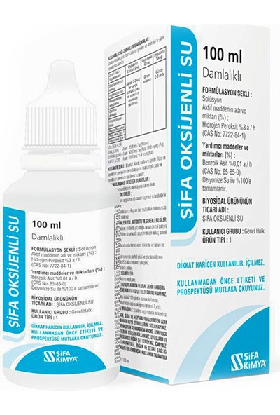 Şifa Kimya Oksijenli Su 100 ml