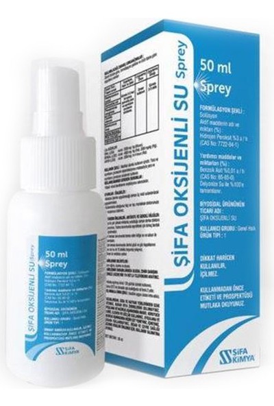 Şifa Kimya Oksijenli Su Sprey 50 ml