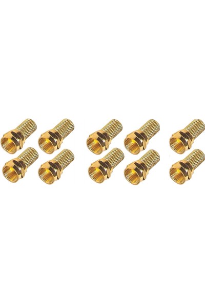 Bitashi Gold F Konnektör Rg6 Uydu Anten Kablo Jakı Standart- 10 Adet Bitashi Gold F Konnektör Rg6 Uydu Anten Kablo Jakı Standart- 10 Adet