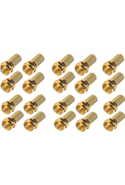 Bitashi Gold F Konnektör Rg6 Uydu Anten Kablo Jakı Standart- 20 Adet Bitashi Gold F Konnektör Rg6 Uydu Anten Kablo Jakı Standart- 20 Adet