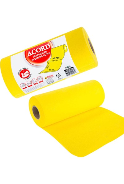 Acord Temizlik Bezi Perforeli 33X27 cm ( 20 Yapraklı - 30 Lu Rulo ) Acord Temizlik Bezi Perforeli 33X27 cm ( 20 Yapraklı - 30 Lu Rulo )