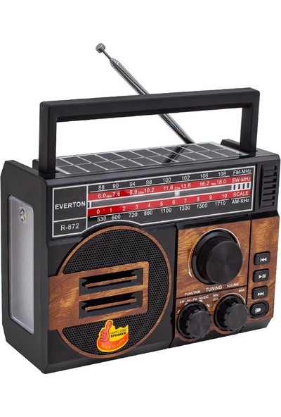 Everton RT-872 Solar Panelli Müzik Kutusu USB – Sd – Fm - Sw Everton RT-872 Solar Panelli Müzik Kutusu USB – Sd – Fm - Sw