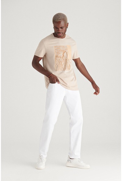 Avva Erkek Beyaz Regular Fit Jean Pantolon E003523 Avva Erkek Beyaz Regular Fit Jean Pantolon E003523