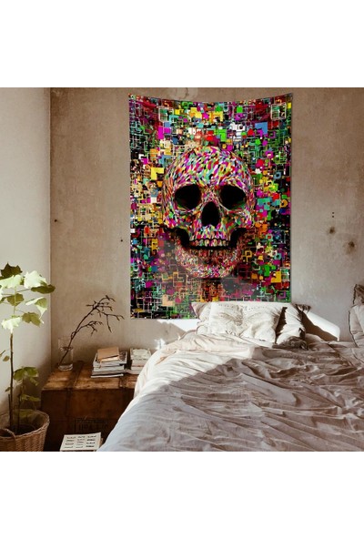The Lucid Lab Polychrome Skull- Çok Renkli Kuru Kafa Duvar Örtüsü The Lucid Lab Polychrome Skull- Çok Renkli Kuru Kafa Duvar Örtüsü