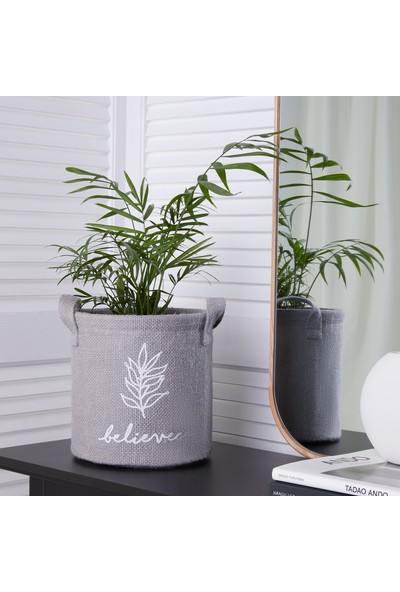 Ocean Home Gri 20 x 20 cm Jüt Silindir Sepet Ocean Home Gri 20 x 20 cm Jüt Silindir Sepet