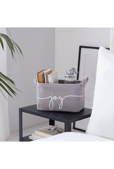 Ocean Home Gri 24 x 17 x 14 cm Jüt Dikdörtgen Sepet