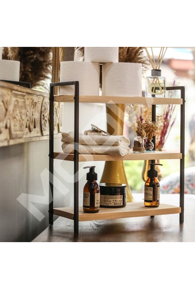 Moola Mutfak Banyo Rafı, Masa Üstü Düzenleyici Organizer, Metal Ahşap Dekoratif Banyo Mutfak Raf, Kitaplık Moola Mutfak Banyo Rafı, Masa Üstü Düzenleyici Organizer, Metal Ahşap Dekoratif Banyo Mutfak Raf, Kitaplık