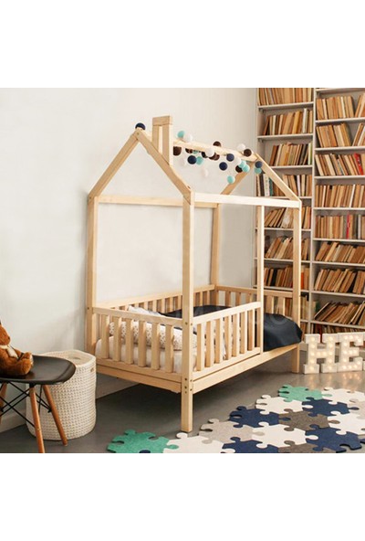 Loolpi Home Unisex Montessori Ahşap Bebek ve Çocuk Karyolası
