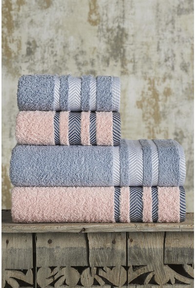 New Home 4'lü %100 Pamuk Banyo Havlu Seti New Home 4'lü %100 Pamuk Banyo Havlu Seti