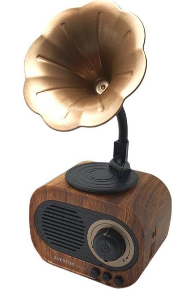 Everton RT-707 Usb-Sd-Fm-Bluetooth Nostaljik Gramafon Model Radyo Everton RT-707 Usb-Sd-Fm-Bluetooth Nostaljik Gramafon Model Radyo