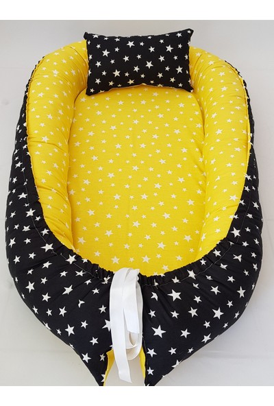 Babynest Dünyası Siyah Sarı Yıldız Babynest Bebek Yuvası Babynest Dünyası Siyah Sarı Yıldız Babynest Bebek Yuvası