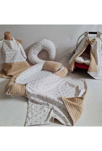 Babynest Dünyası Kahve Pike Puanlı Babynest Seti Babynest Dünyası Kahve Pike Puanlı Babynest Seti