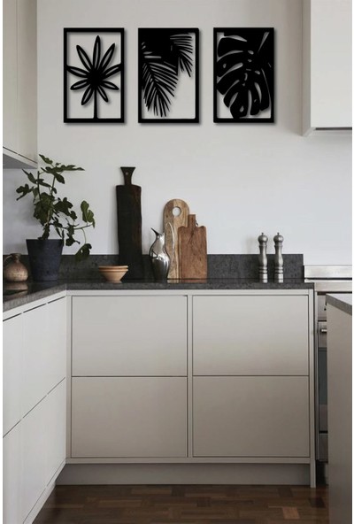 Nors Art Modern Yapraklı Model Desenli Metal Tablo Nors Art Modern Yapraklı Model Desenli Metal Tablo