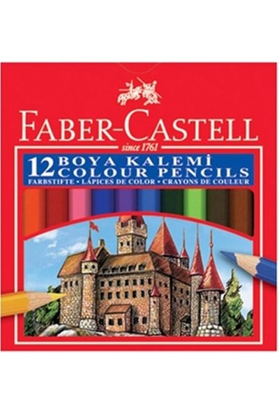Faber-Castell Kuru Boya Kalemi 12 Renk Orta Boy Faber Castell Orta Boy Kuru Boya Kalemi 12 Renk
