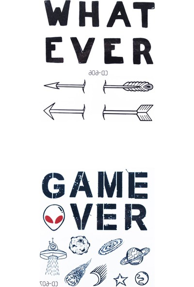 Flash TattoosFlash Tattoos Game Over Geçici Dövme Flash TattoosFlash Tattoos Game Over Geçici Dövme