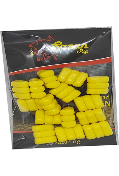 Sazan Rig 3 Lü Yüzen Mısır Boncuk Açık Sarı ( Dar Delik)