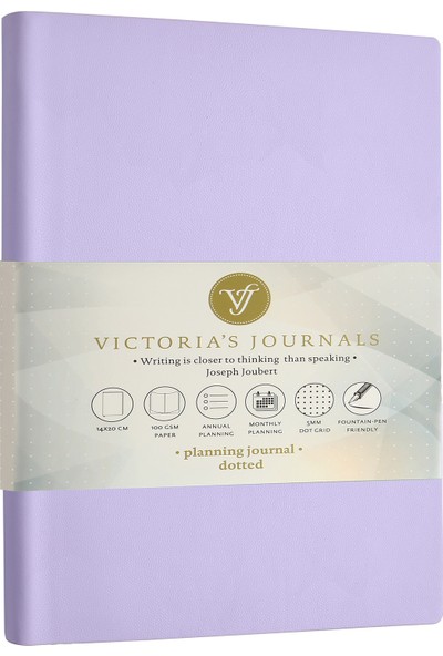 Victoria's Journals Smyth Pastel Defter 15X21 cm Noktalı Mor Victoria's Journals Smyth Pastel Defter 15X21 cm Noktalı Mor