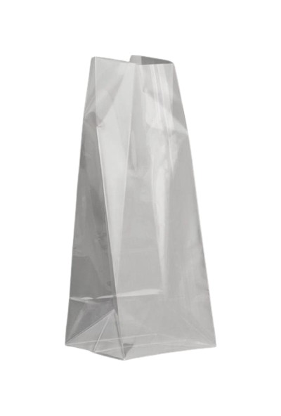 1001 Ambalaj Opp Torba Yandan Körüklü Kare Tabanlı Şeffaf 8 x 28 x 5 cm 100'lü