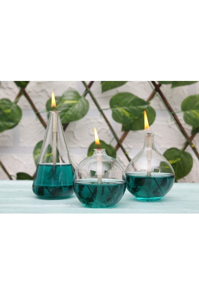 Vetroce 3'lü (Konik , Küre , Damla ) Cam Kandil Cappi + 250 ml Kandil Yağı Vetroce 3'lü (Konik , Küre , Damla ) Cam Kandil Cappi + 250 ml Kandil Yağı