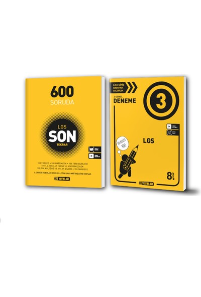 Hız Yayınları 8. Sınıf 600 Soruda Lgs Son Tekrar ve 3 Lü Lgs Genel Deneme Paketi Hız Yayınları 8. Sınıf 600 Soruda Lgs Son Tekrar ve 3 Lü Lgs Genel Deneme Paketi