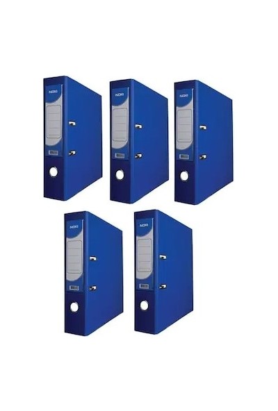 Noki Plastik Klasör Dar Mavi 5li