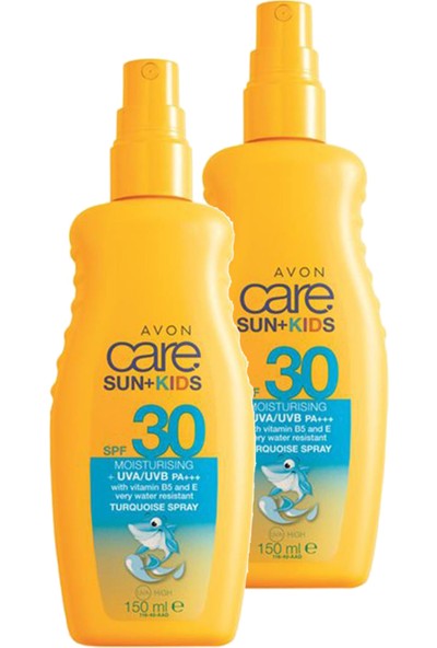 Avon Care Çocuklar Için Turkuaz Renkli Güneş Spreyi SPF30 150 Ml. Ikili Set