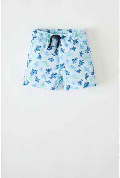 Defacto Erkek Bebek Kaplumbağ Desenli Yüzme Şortu V8768A221HS
