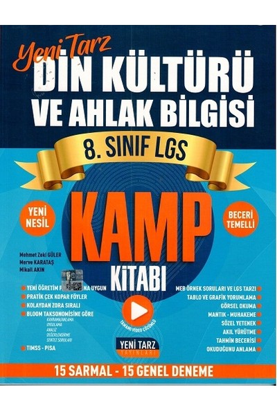 Yeni Tarz Yayınları 8. Sınıf LGS Din Kültürü ve Ahlak Bilgisi Kamp Kitabı - Mehmet Zeki Güler Yeni Tarz Yayınları 8. Sınıf LGS Din Kültürü ve Ahlak Bilgisi Kamp Kitabı - Mehmet Zeki Güler