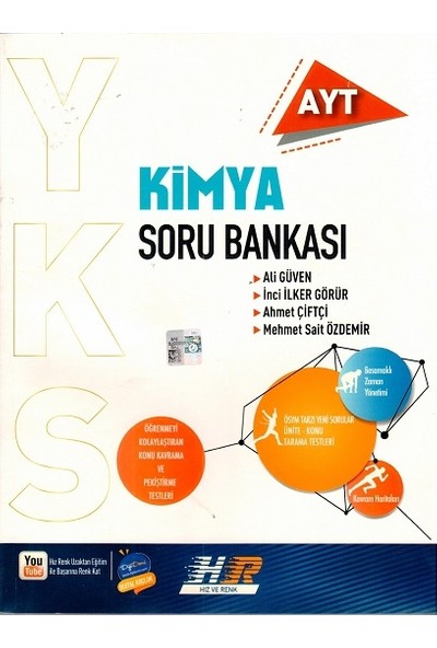 Hız ve Renk Yayınları AYT Kimya Soru Bankası - Ahmet Çiftçi