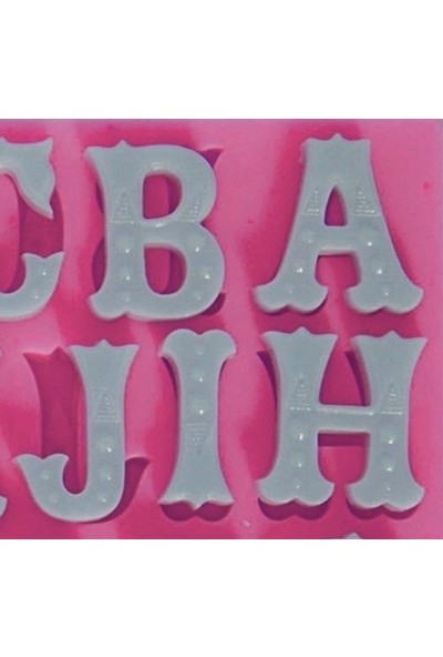 Mor Lalem Alfabe Harf 2 cm Silikon Kalıp K-781 Mor Lalem Alfabe Harf 2 cm Silikon Kalıp K-781