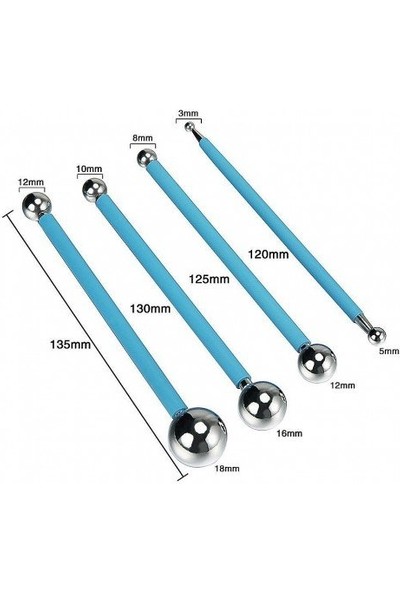 Ümraniye Hobi Sanat Çiçek Ütüsü Top Ütü 4'lü Set