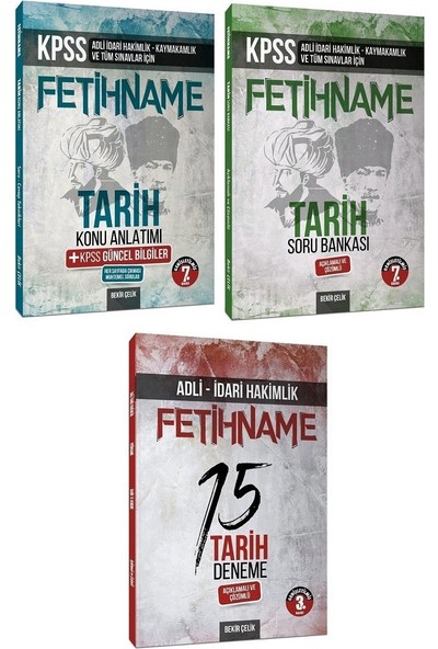 Bekir Çelik Adli Idari Hakimlik Kaymakamlık Fetihname Tarih Konu + Soru + 15 Deneme 3 Lü Set 2022 Bekir Çelik Adli Idari Hakimlik Kaymakamlık Fetihname Tarih Konu + Soru + 15 Deneme 3 Lü Set 2022