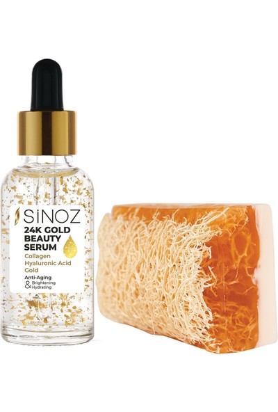 Sinoz 24K Altın Yüz Bakım Serumu-Doğal Ballı Sütlü Sabun Sinoz 24K Altın Yüz Bakım Serumu-Doğal Ballı Sütlü Sabun