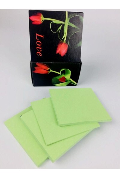 Notyaz Love Lale Kapaklı Masaüstü Küp Bloknot 500 Yaprak