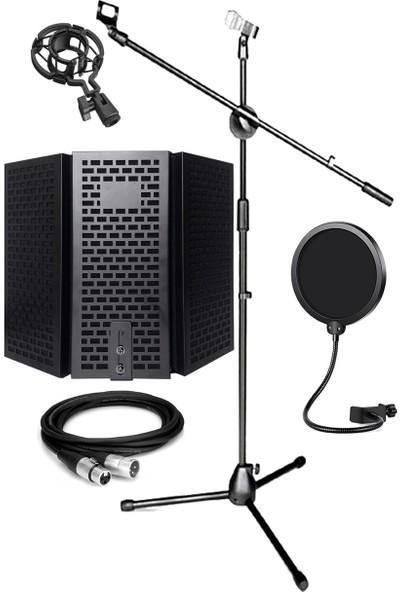 Lastvoice PF-30X Mikrofon Standı Yalıtım Paneli Xlr Kablo Pop Filter Lastvoice PF-30X Mikrofon Standı Yalıtım Paneli Xlr Kablo Pop Filter