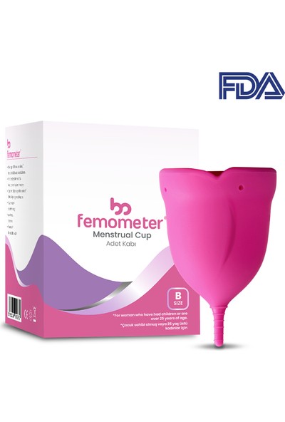 Mothersmart femometer® Adet Kabı - Medikal Sınıf Silikon Menstrual Cup / Regl Kabı (B Size) Mothersmart femometer® Adet Kabı - Medikal Sınıf Silikon Menstrual Cup / Regl Kabı (B Size)