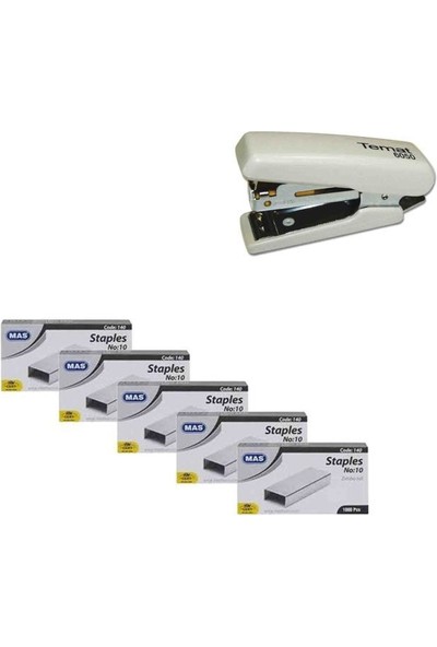 Temat Mini Zımba Makinesi Bej 6050 + 5 Adet Tel