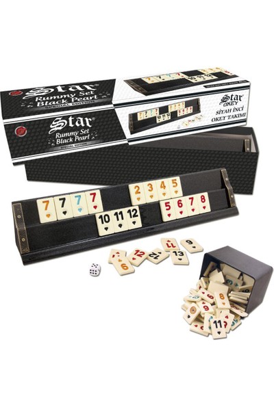 Star Siyah Inci Okey Takımı 1 Takım