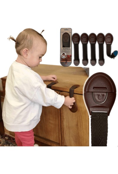 Ketbox Çocuk Bebek Güvenlik Emniyet Koruma Kilidi - Çok Amaçlı Kilit 5 Adet Ketbox Çocuk Bebek Güvenlik Emniyet Koruma Kilidi - Çok Amaçlı Kilit 5 Adet